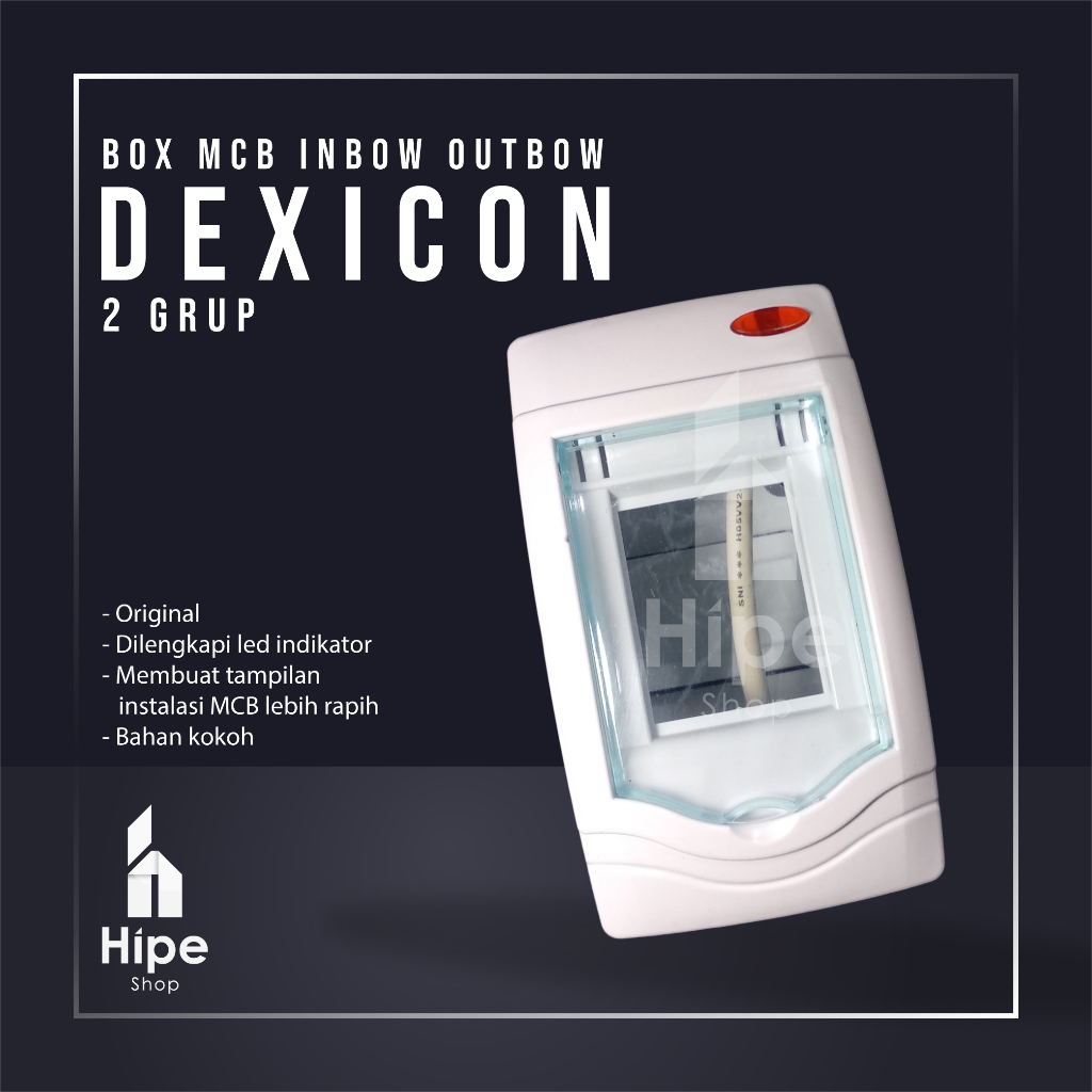 Jual Box MCB indikator Dexicon isi 2 Grup Outbow Inbow / isi 2 gang ...