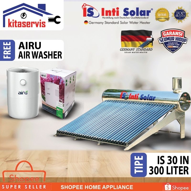 Jual Pemanas Air Matahari INTISOLAR 300 Liter INTI SOLAR Water Heater ...