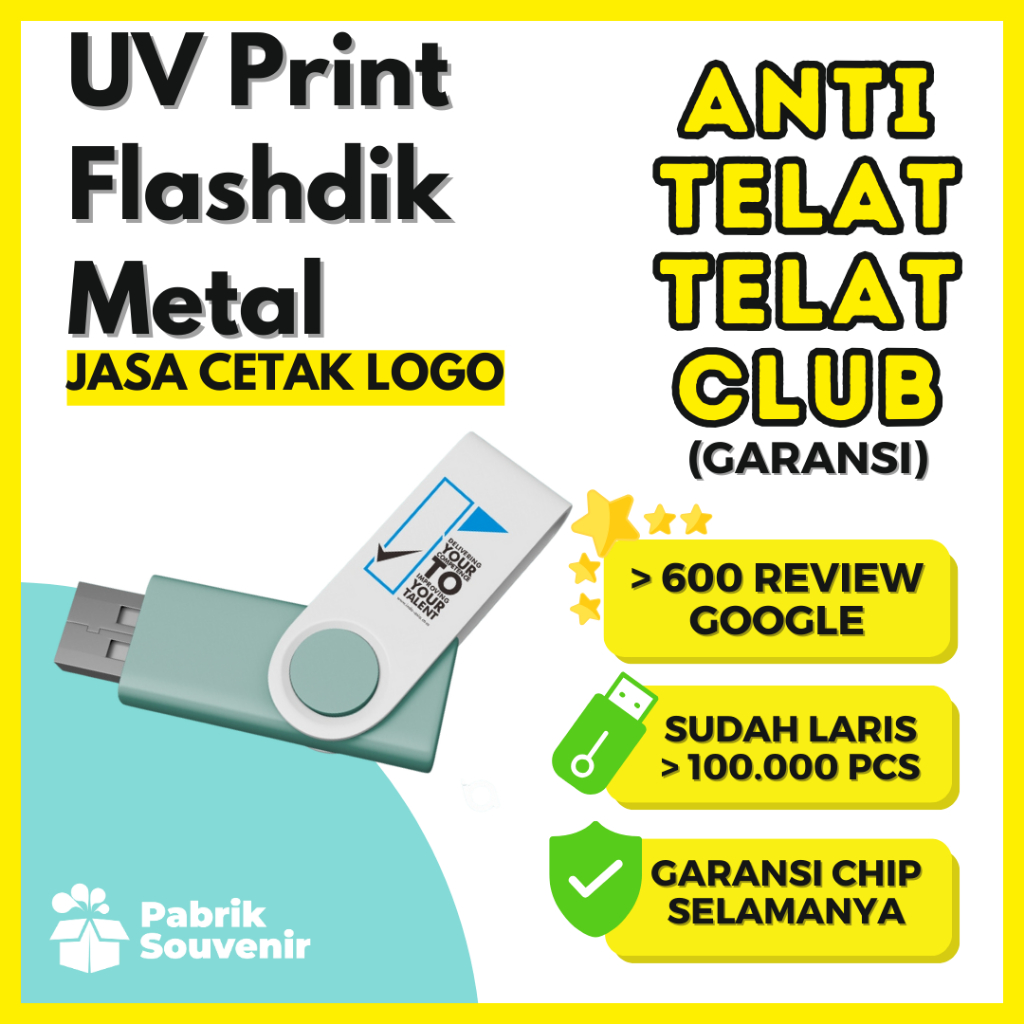 Jual Cetak UV PRINT FULL COLOR Flashdisk Metal Souvenir Promosi Custom Logo Merchandise ...