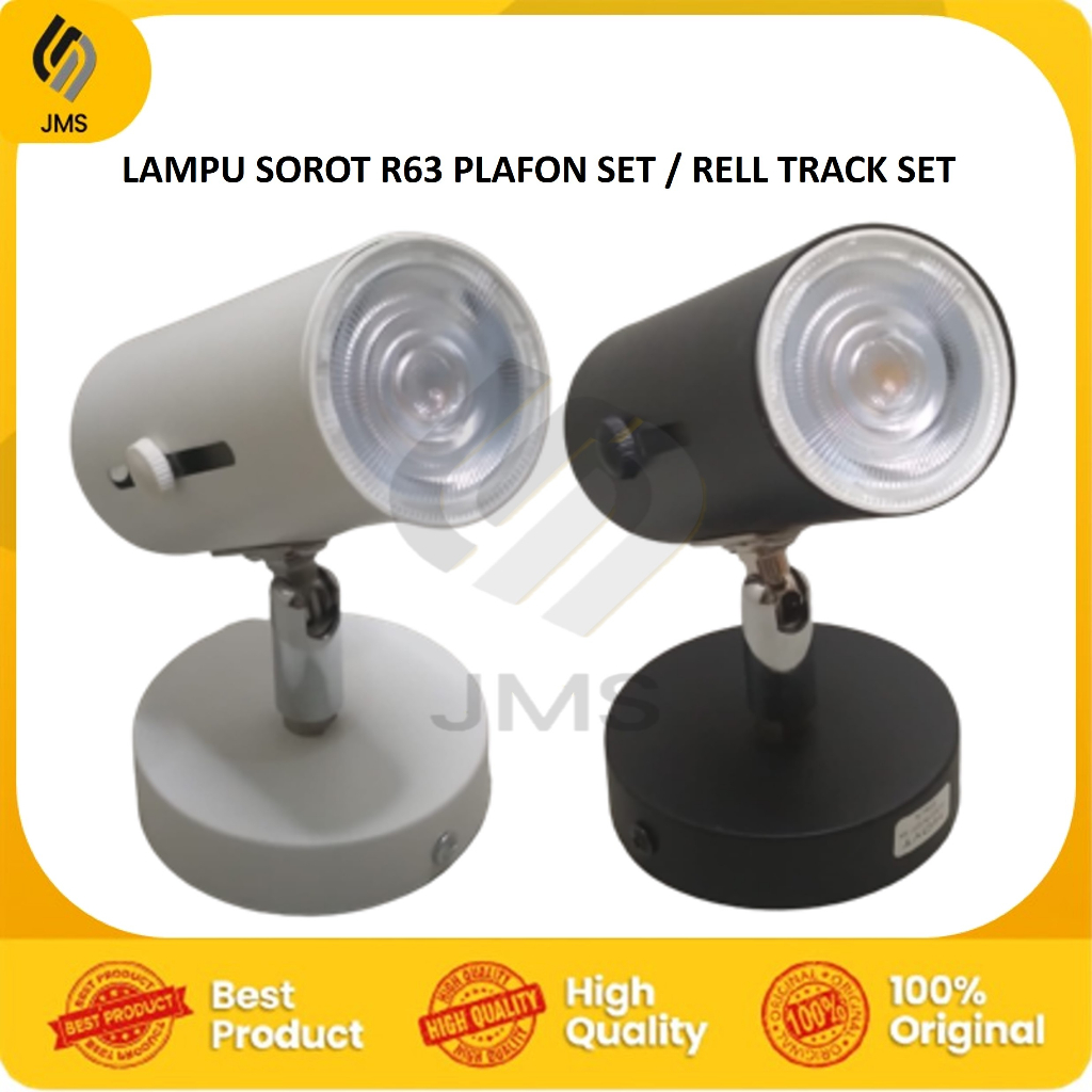 Jual LAMPU SOROT SPOTLIGHT SET KOMPLIT R63 - KAP RELL KAP PLAFON ...
