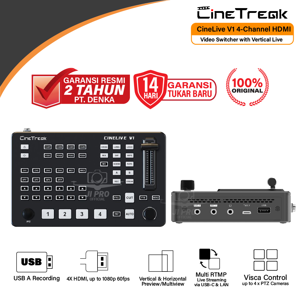 Jual CineTreak CineLive V1 4-Channel HDMI Video Switcher with Vertical ...