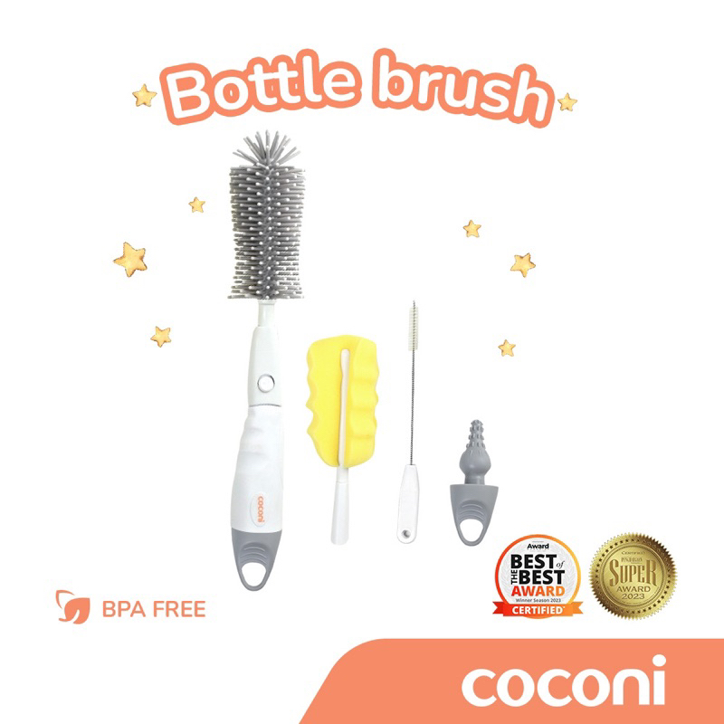 Jual SIKAT BOTOL SILICONE COCONI 4IN1 QUICK CLEANING/SIKAT BOTOL ...