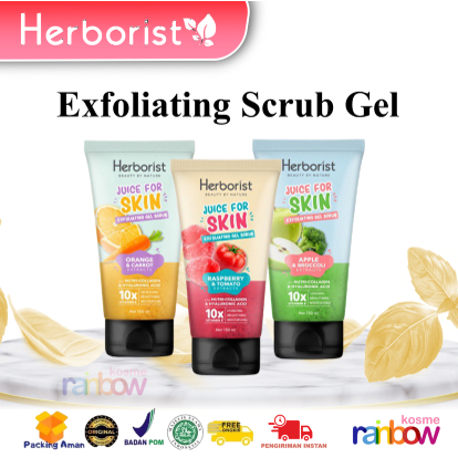 Jual HERBORIST Juice For Skin Exfoliating Gel Scrub - 150ml mengangkat sel kulit mati ...