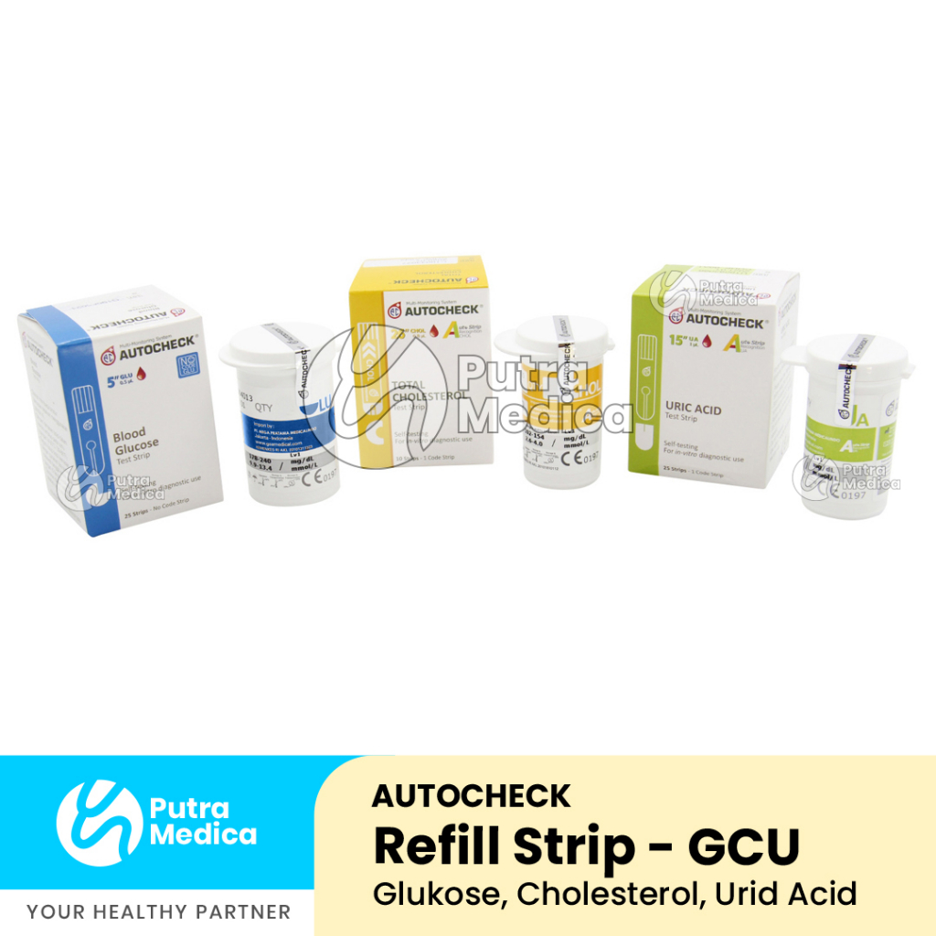 Jual Autocheck Strip / Stik Cek Refill Test Gula Darah Kolesterol Asam ...
