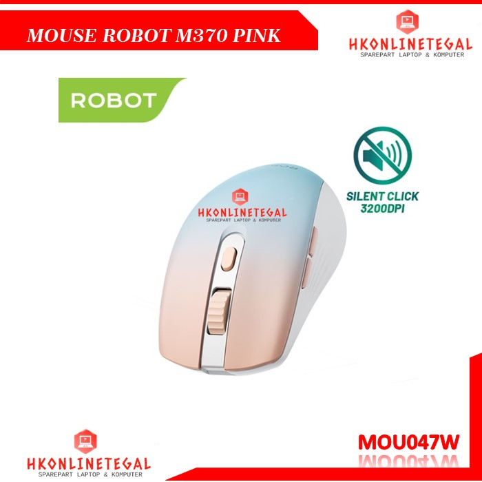 Jual Mouse Wireless ROBOT M370 2.4GHz Silent Klik Optical 3200DPI ...