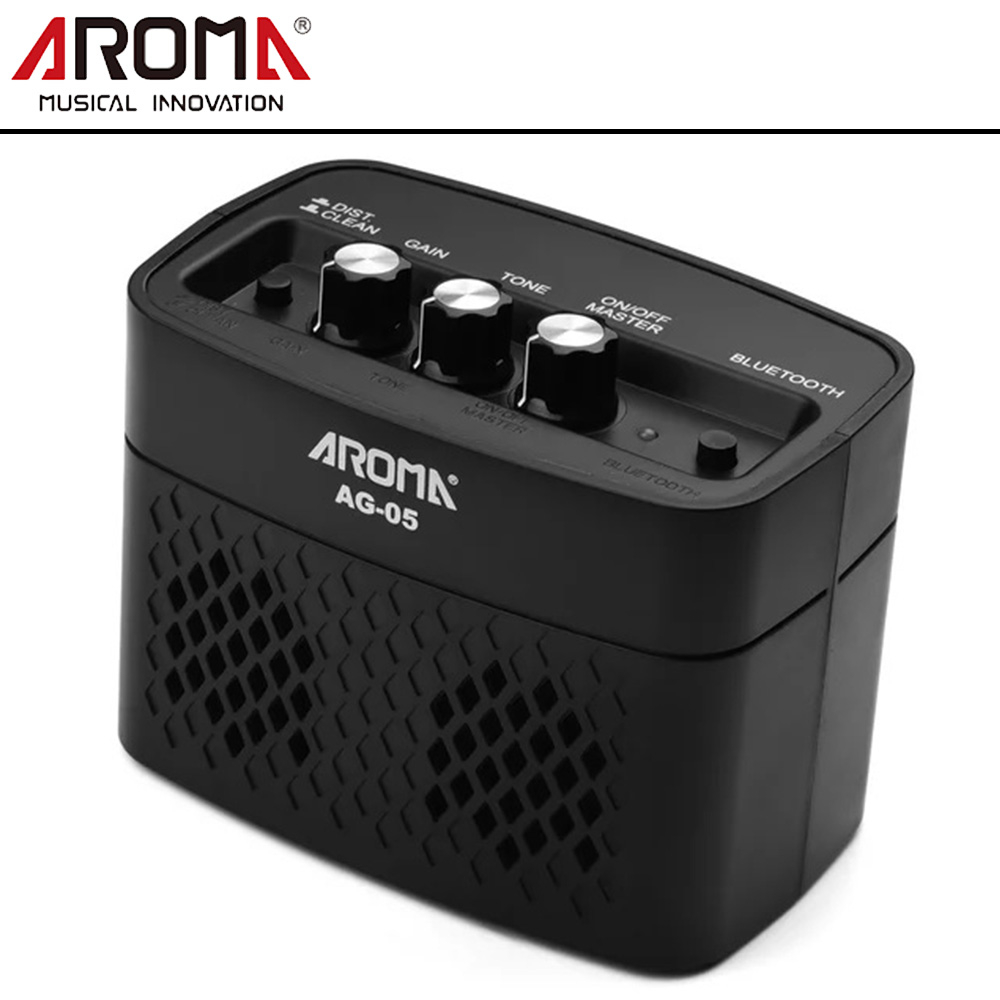 Jual Amply Mini Gitar Elektrik Speaker Distorsi Aroma AG-05 Bluetooth | Shopee Indonesia