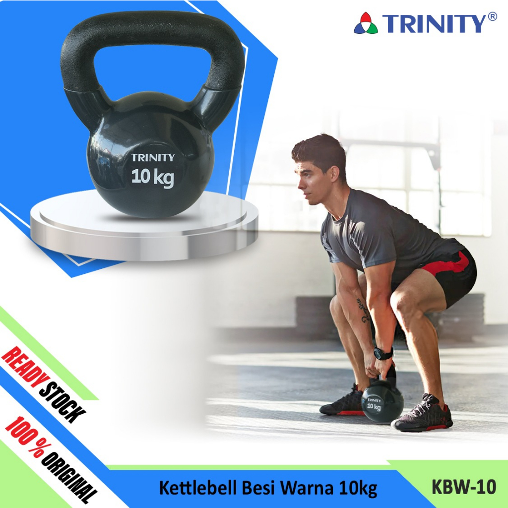 Jual Trinity Kettlebell Besi Warna 10 Kg Dumbel Besi Fitness Barbel ...