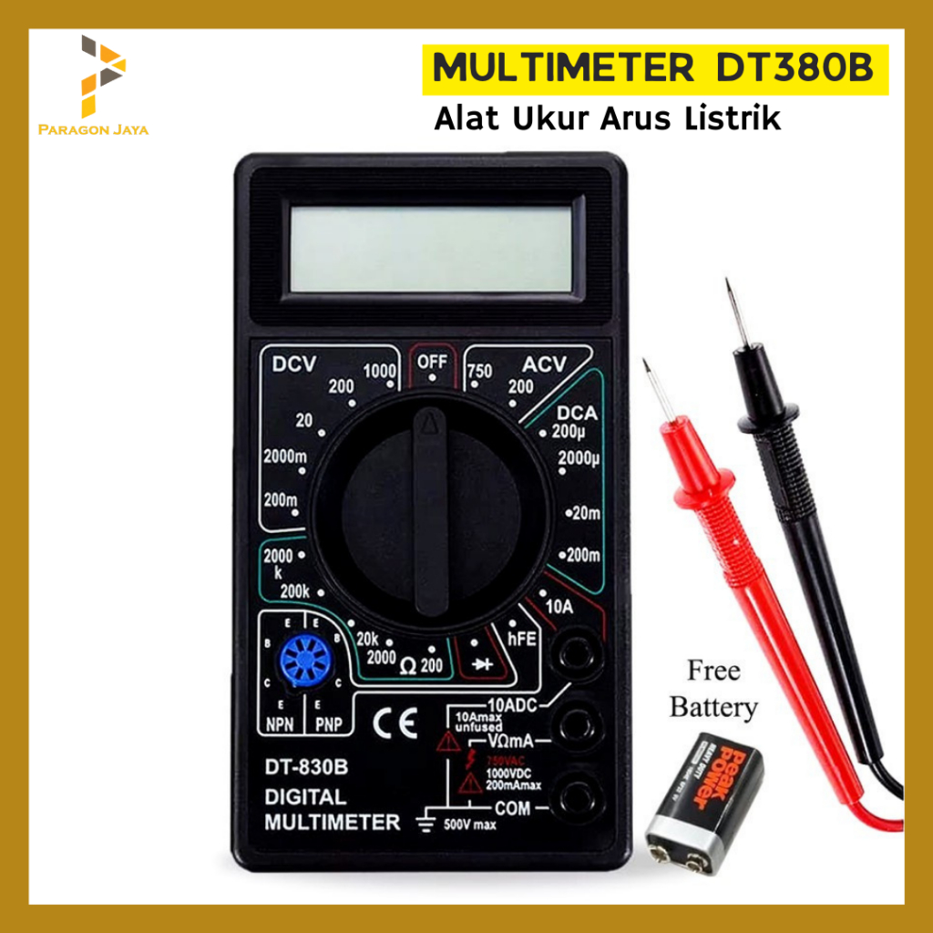 Jual Multimeter DT380B / Avo Meter / Multitester / Avometer Digital DT ...