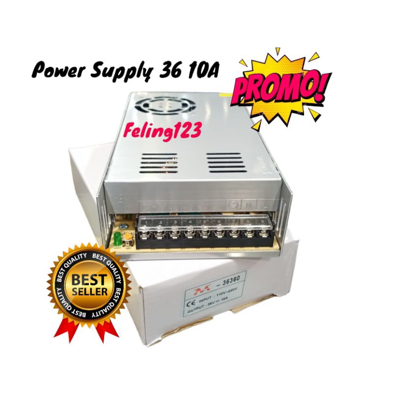 Jual Switching Power Supply PSU 36V 10A High Quality, 36 Volt 10 Ampere Cooling Fan Jaring ...