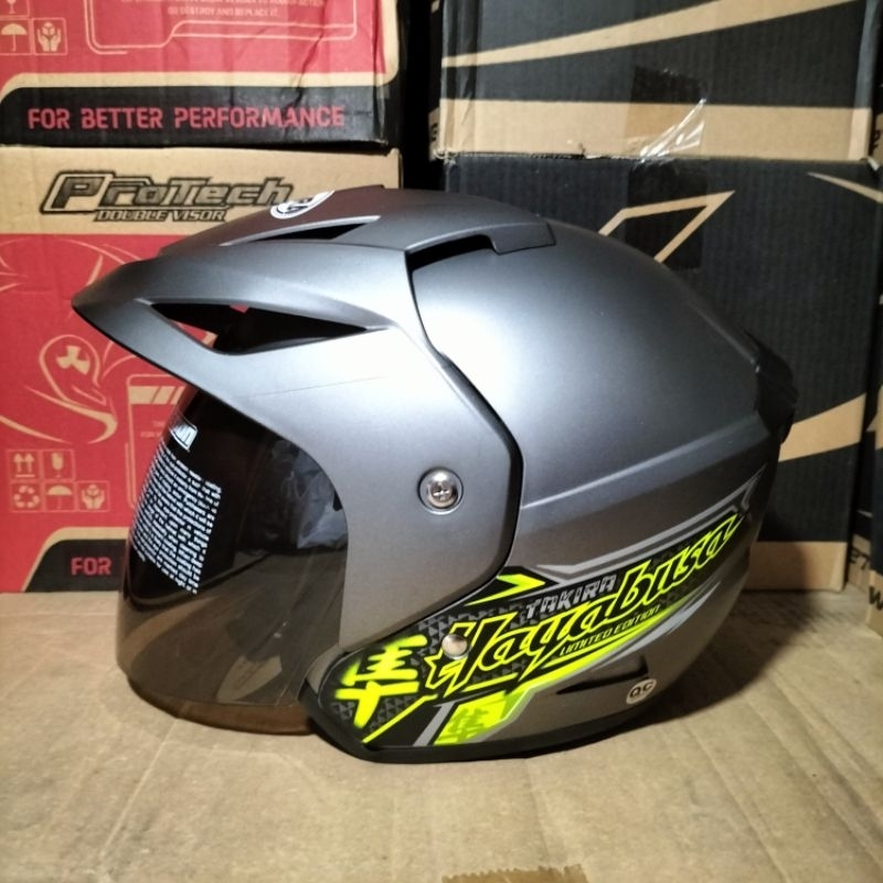 Jual HELM SNI TAKIRA GREYDOFT HAYABUSA HELM HALF FACE REMAJA DEWASA ...