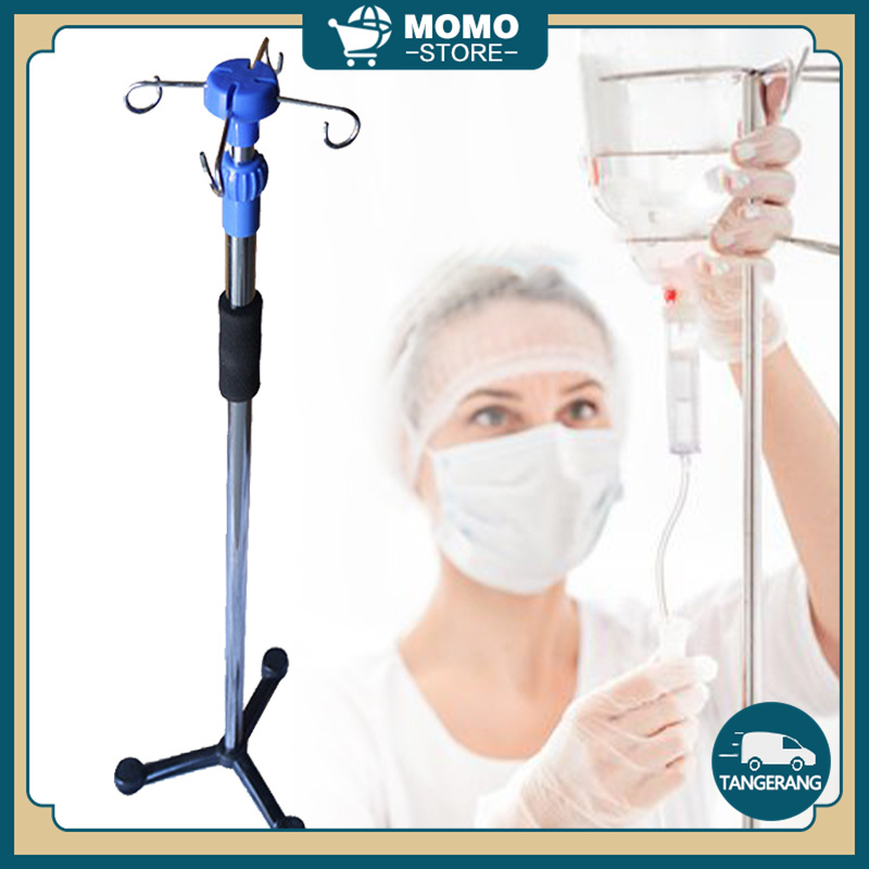 Jual 210cm Tiang Infus Pengait 4 Kaki 3 Stainless Tiang Infus Roda ...