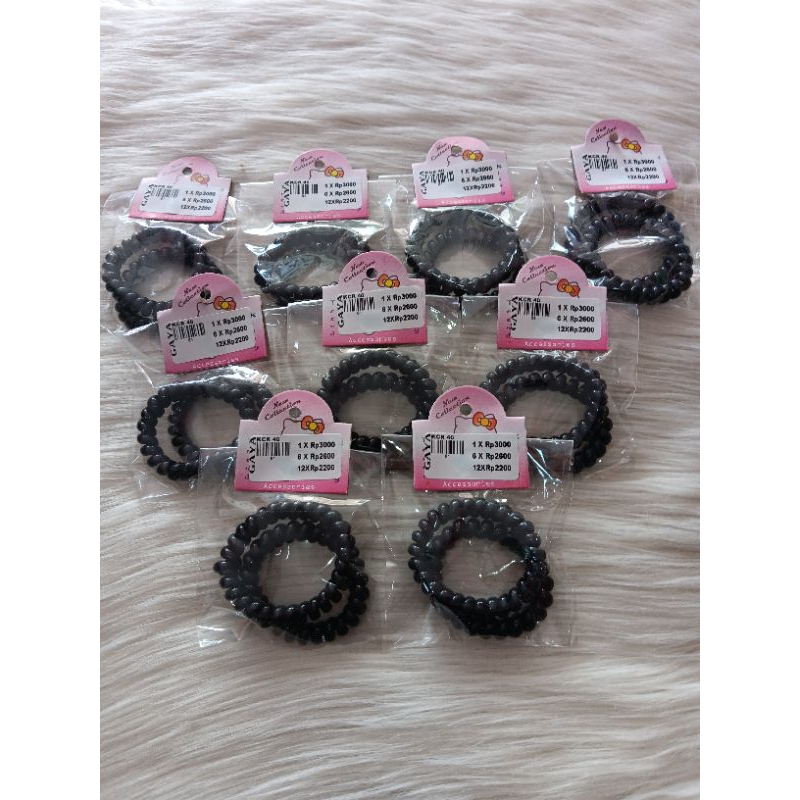 Jual KUCIR SPIRAL HITAM ISI 2 | Shopee Indonesia