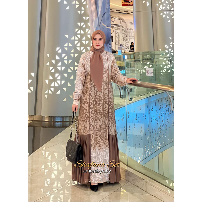 Jual SHAFANA DRESS AMORE BY RUBY GAMIS LIPIT MOTIF BATIK BUSUI FRIENDLY ...