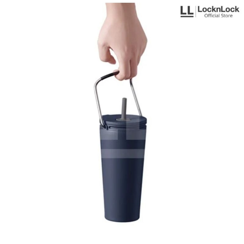 Jual LocknLock Bucket Tumbler Straw Thermos Bottle 540ml | Shopee Indonesia