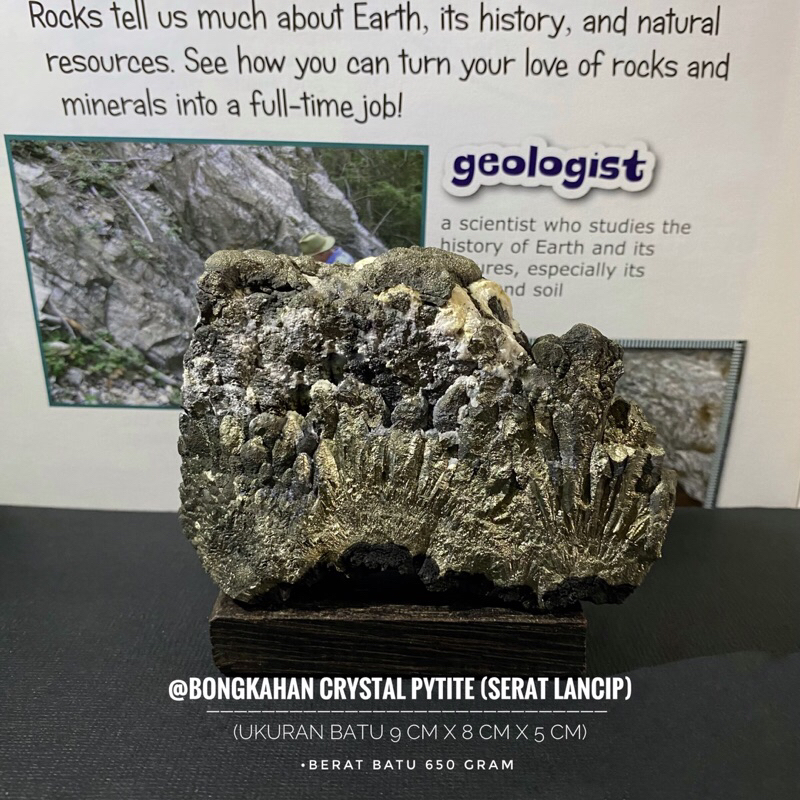 Jual Bongkahan Crystal Pyrite Natural L46 atau Batu Kristal Pyrite Alam ...