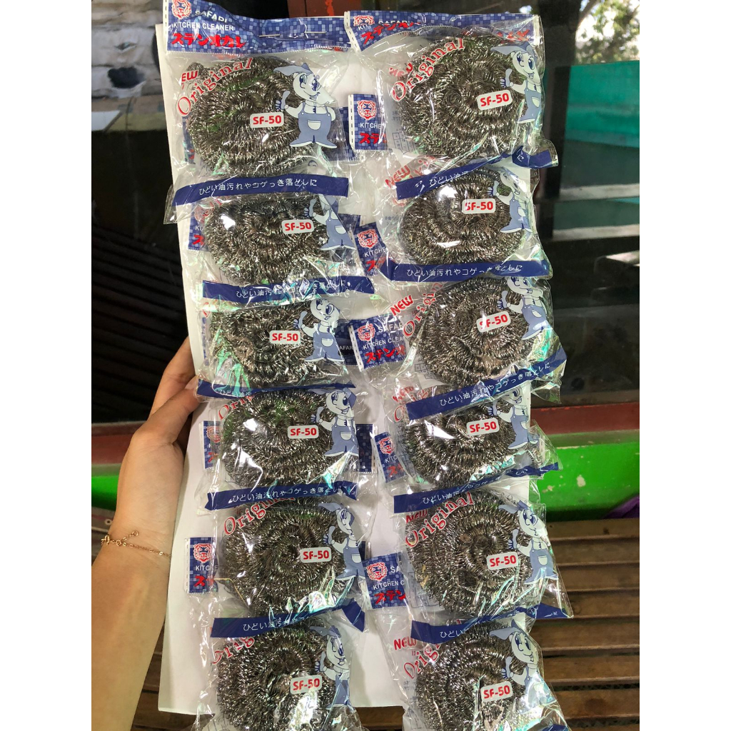 Jual Sabut Kawat Stainless Grenjeng Sikat Cuci gosok piring panci wajan ...