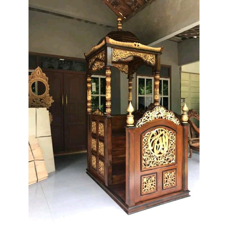 Jual MIMBAR KAYU JATI UKIR, PODIUM MASJID, MIMBAR JATI JEPARA | Shopee ...