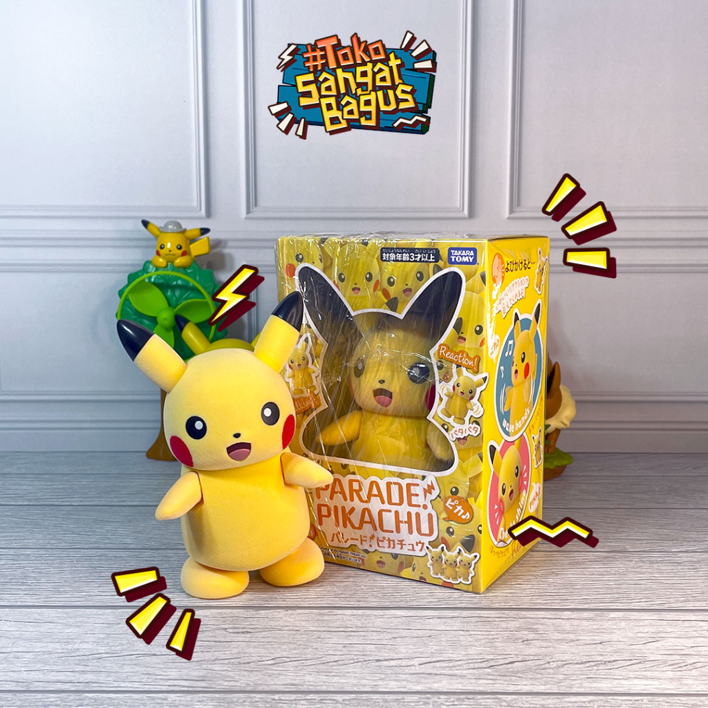 Jual Mainan Elektrik Pikachu Parade Walking Talking Pokemon Takara Tomy ...