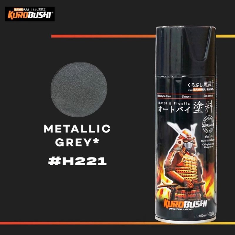 Jual SAMURAI PAINT H221 METALLIC GREY CAT SEMPROT SPRAY WARNA ABU ...