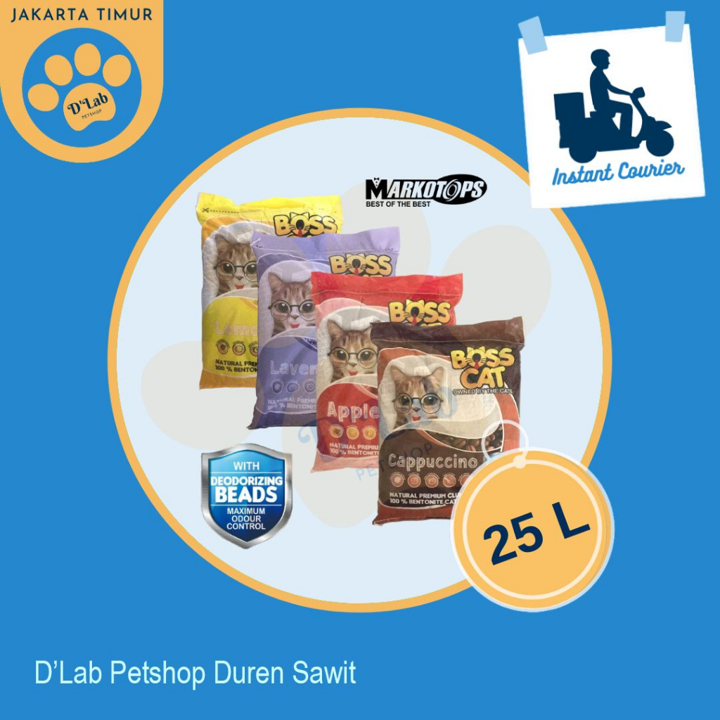Jual BOSS Cat 25L pasir kucing gumpal wangi 25 L catsand BossCat ...