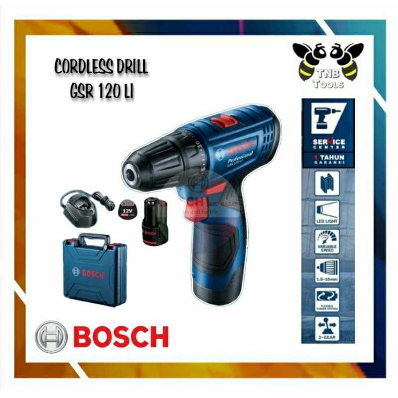 Jual BOSCH Cordless Drill Driver GSR 120 LI | Mesin Bor Baterai ...