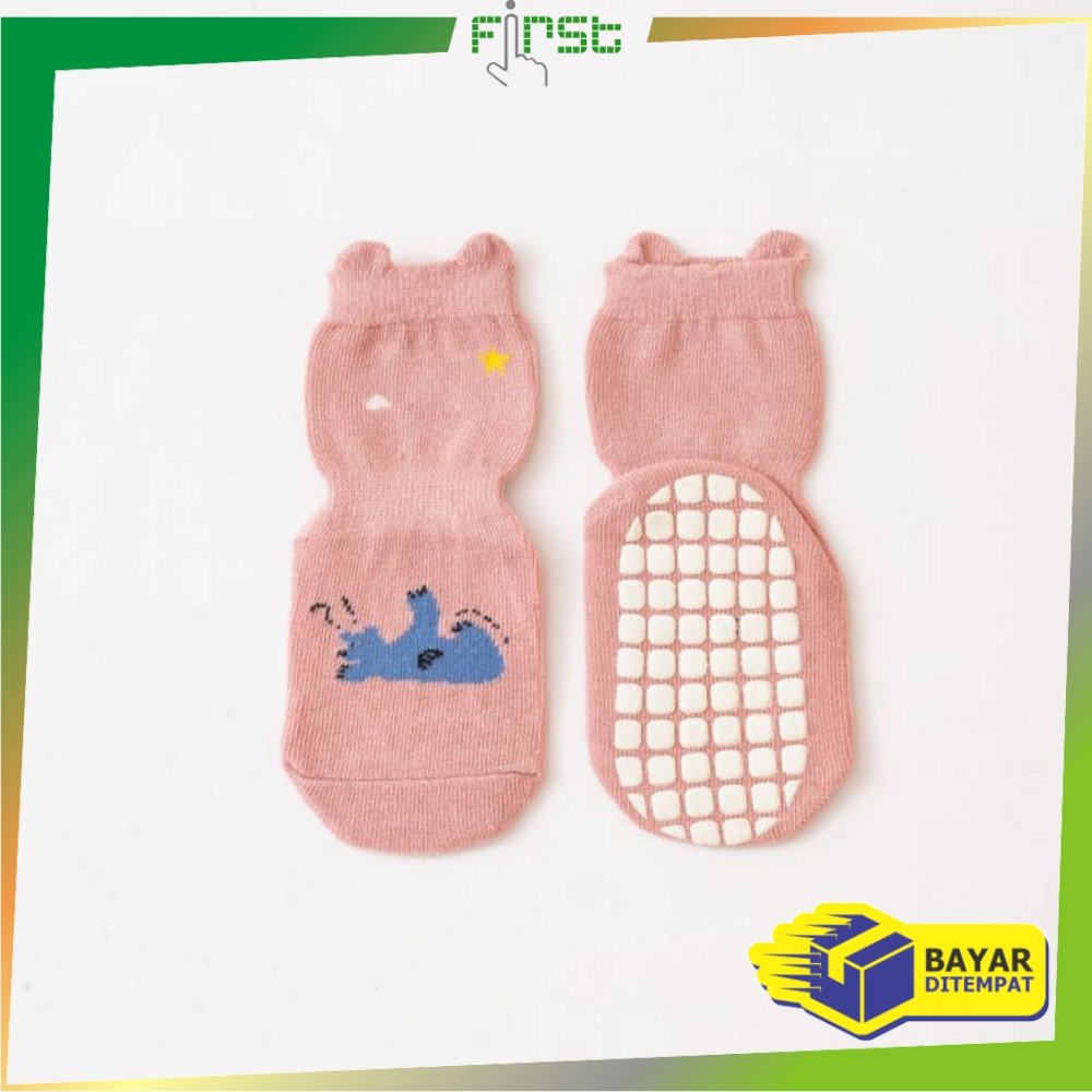 Jual FH-P604 Kaos Kaki Bayi Karakter Animal Anti Slip Baby Socks Unisex ...