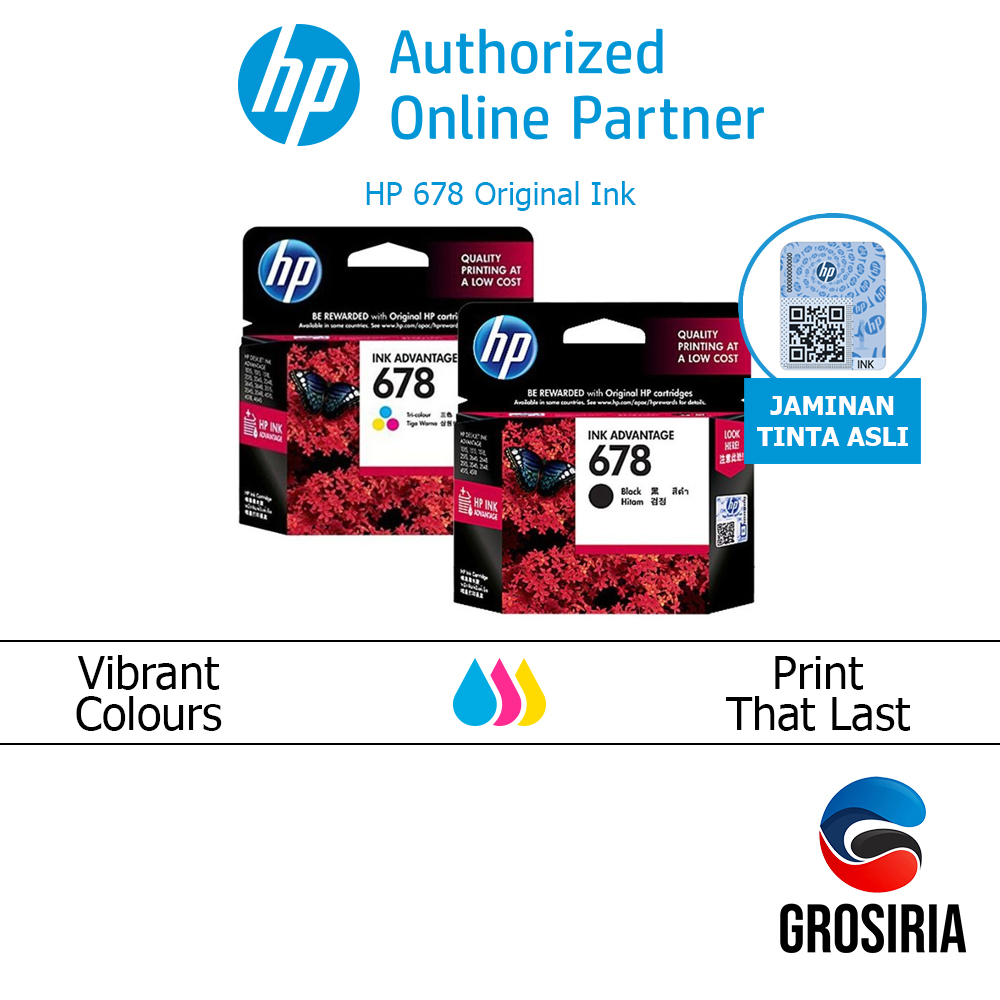 Jual HP Tinta 678 Tri Color Original Ink Advantage Cartridge [CZ108AA ...