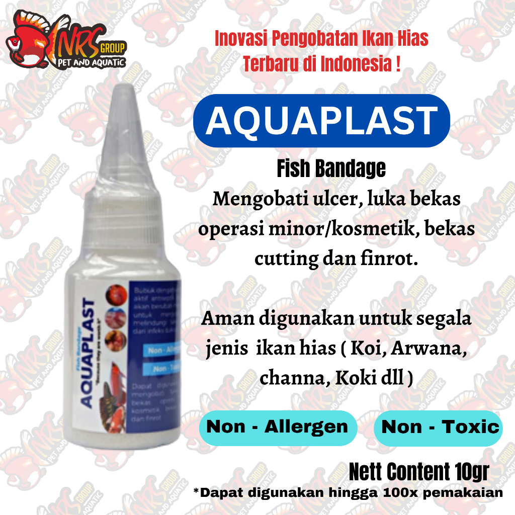 Jual Aquaplast Fish Bandage Obat ikan koi luka borok ulcer hikui finrot ...