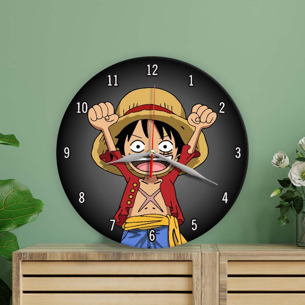 Jual JAM DINDING KAYU KAYU MDF ANIME ONEPIECE 007 - SMILE LOGO ONE ...