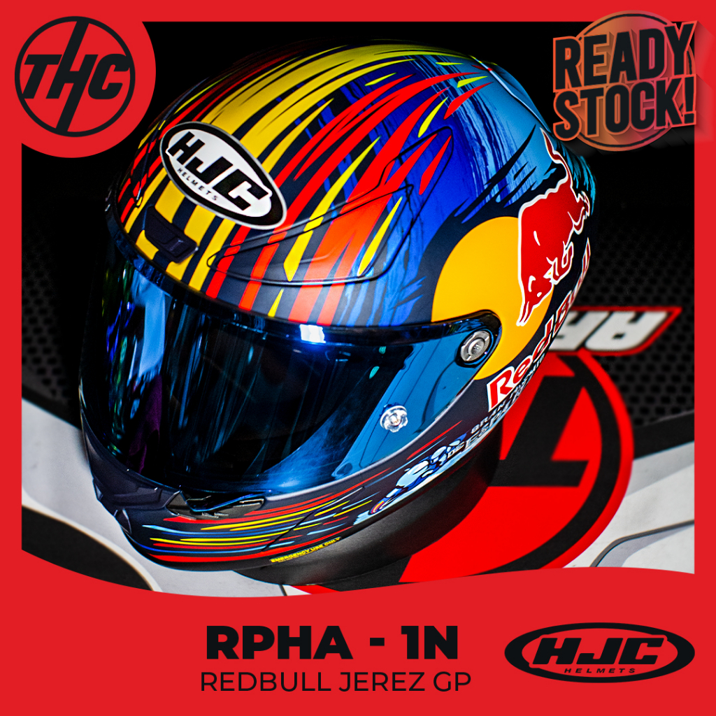 Jual HJC RPHA 1N REDBULL GP FULL FACE HELMET | Shopee Indonesia