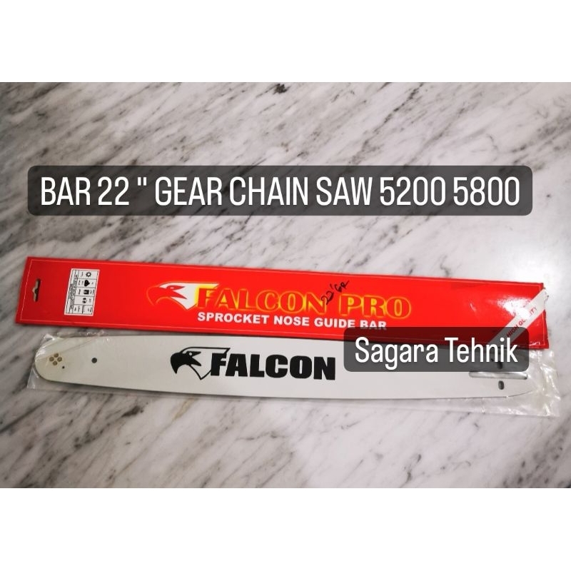 Jual Guide Bar 22 GEAR Chain Saw Sinso kecil 5200 bar 22in Falcon ...