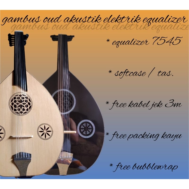 Jual GITAR GAMBUS OUD AKUSTIK ELEKTRIK gratis paking kayu | Shopee ...