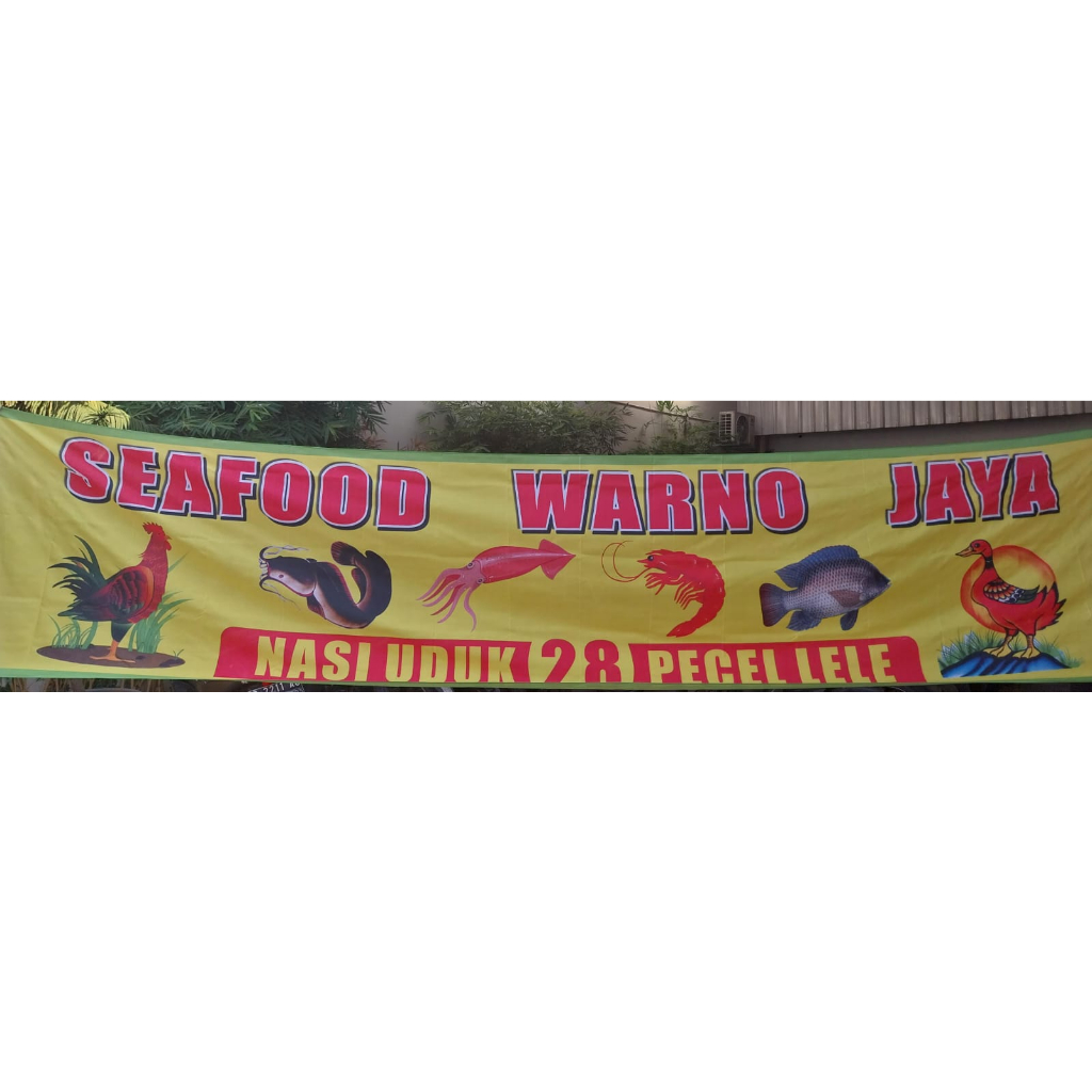 Jual CETAK SPANDUK KAIN PECEL LELE/ SPANDUK SUPPORTER TERBAIK SIZE L ...