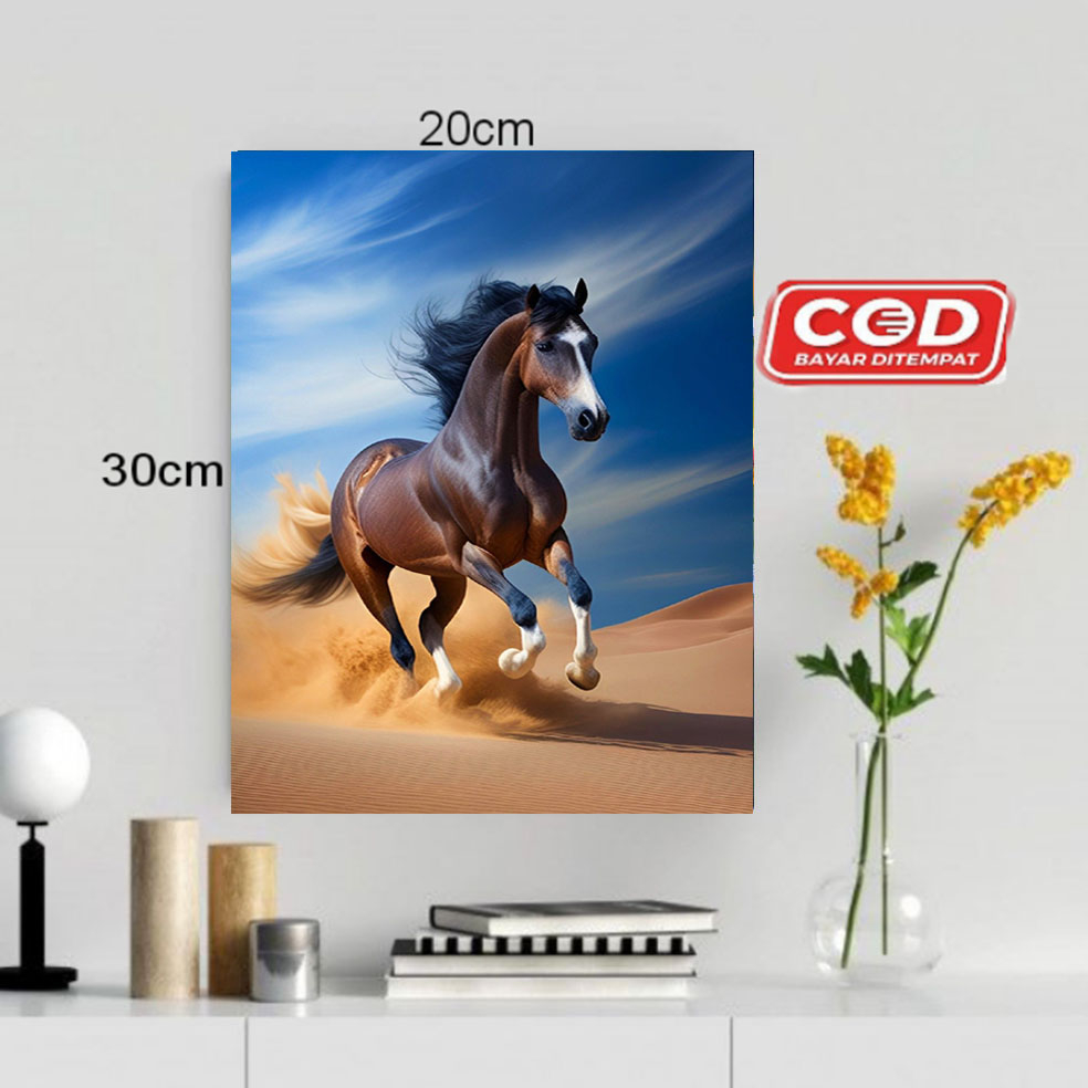 Jual HIASAN DINDING GAMBAR KUDA/POSTER KAYU GAMBAR KUDA/HIASAN DINDING ...