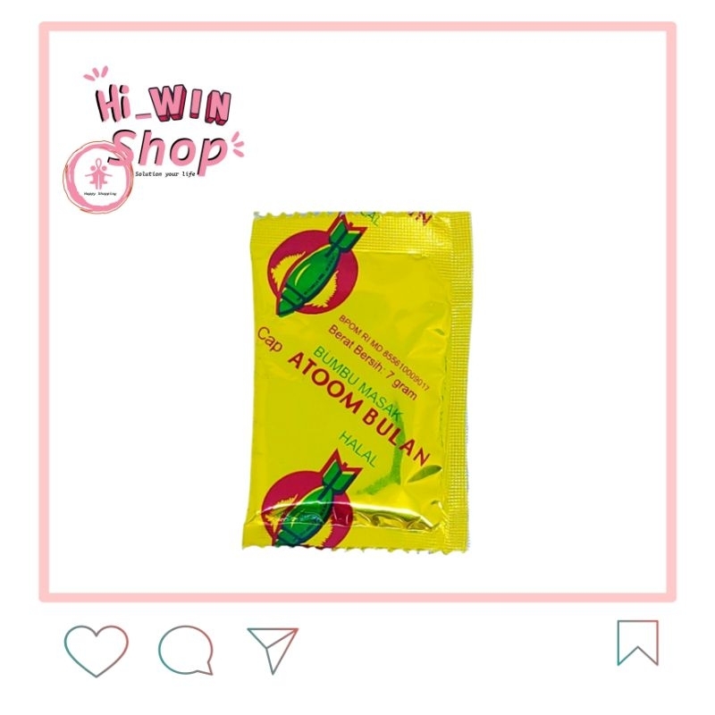 Jual Bumbu Atom Bulan Sachet 7gr Bumbu Atom Ayam Bawang Bumbu Masak ...