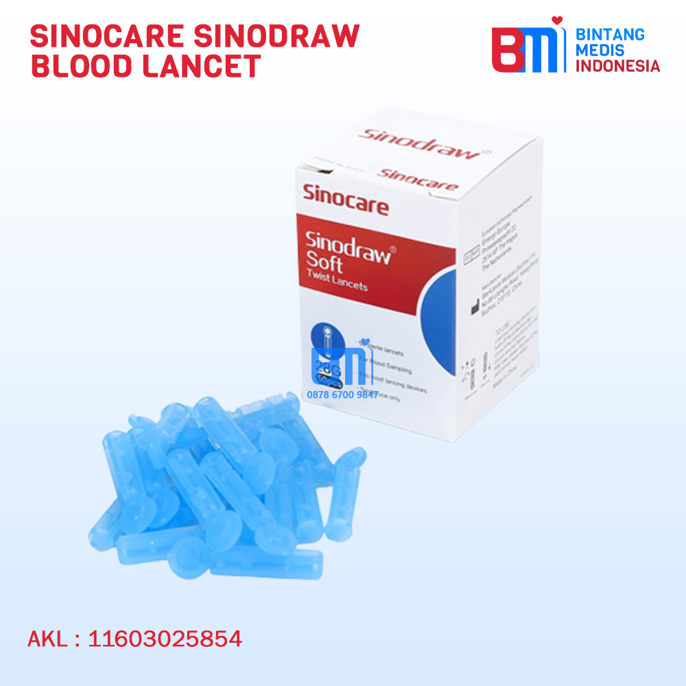 Jual Sinocare Sinodraw Blood Lancet 28G (50 pcs) | Shopee Indonesia