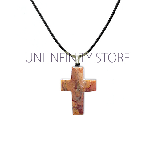 Jual JWNE0291 Kalung Salib Batu Banyak Variasi Warna Cowok Cewek Pria ...