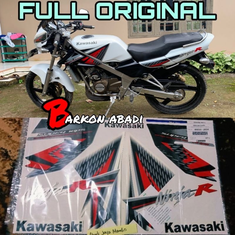 Jual stiker Striping NINJA R 2013 warna putih (GOOD QUALITY) | Shopee ...