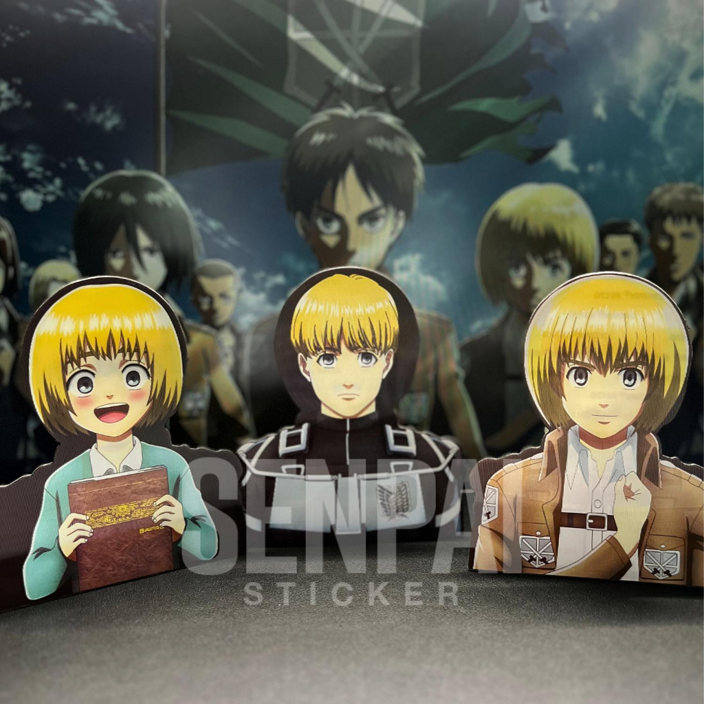 Jual Attack on Titan SENPAI STICKER Stiker Anime 3D TER MURAH Anti Air ...