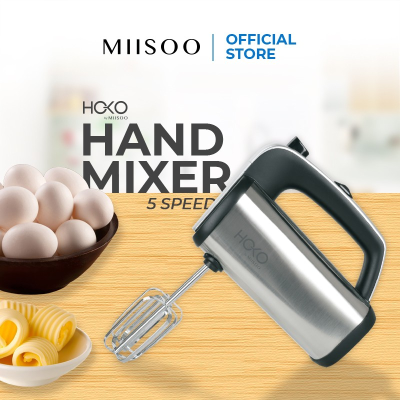 Jual HOKO By MIISOO Hand mixer Mini Mixer Pengaduk 5 Speed - Abu ...