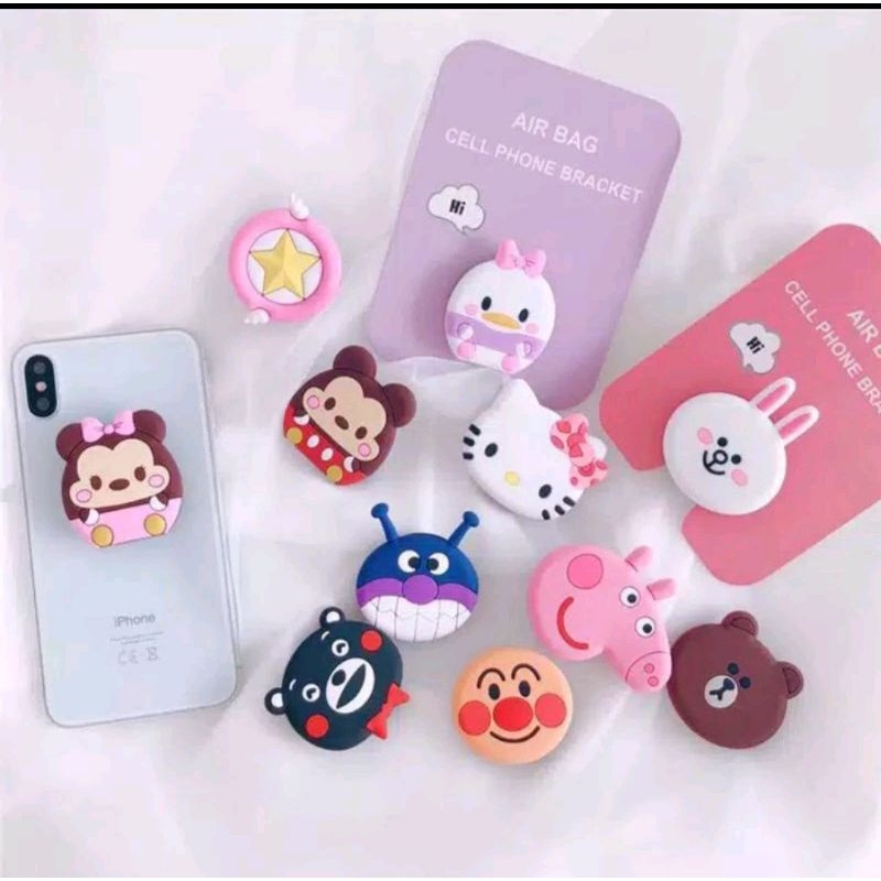 Jual Pop Socket Karakter Cartoon Cute 3D Pop Socket HP Pop Socket Murah ...