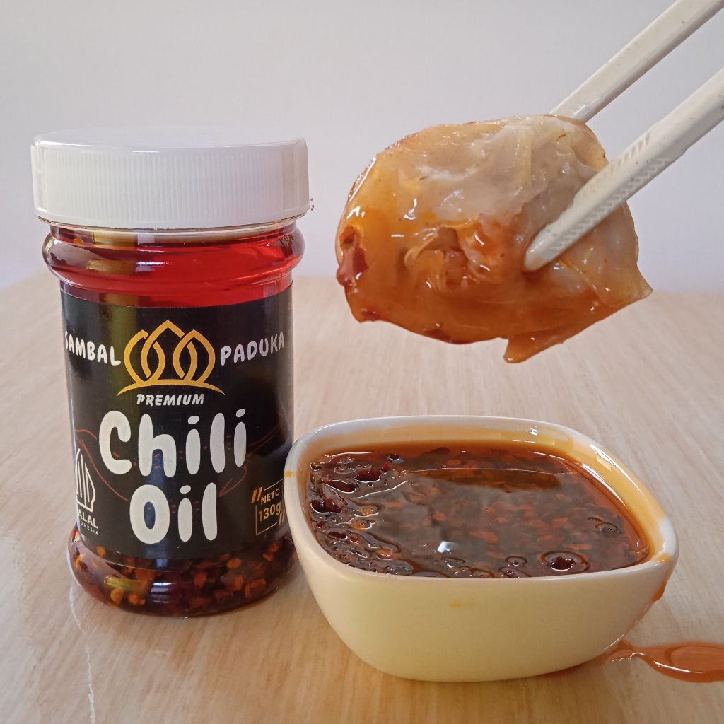 Jual MINYAK CABAI PEDAS/CHILI OIL DIMSUM HALAL MURAH 130g / MINYAK CABAI PEDAS / SENSASI PEDAS ...