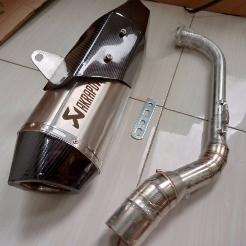 Jual Knalpot racing Akrapovic tameng Fullset Nmax Aerox PCX 160 Vario ...