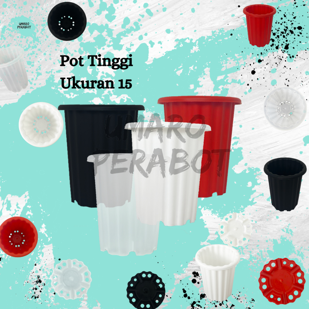 Jual Pot Tinggi Mirip Yogap Ukuran 15 / Pot Swiss / Pot Tanaman / Pot ...