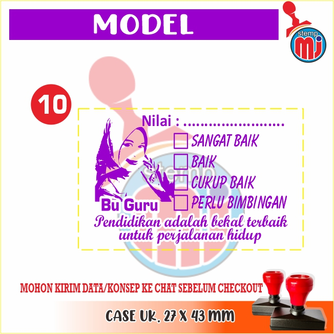 Jual Stempel Nilai Guru New / Penilaian (DESIGN BARU) | Shopee Indonesia