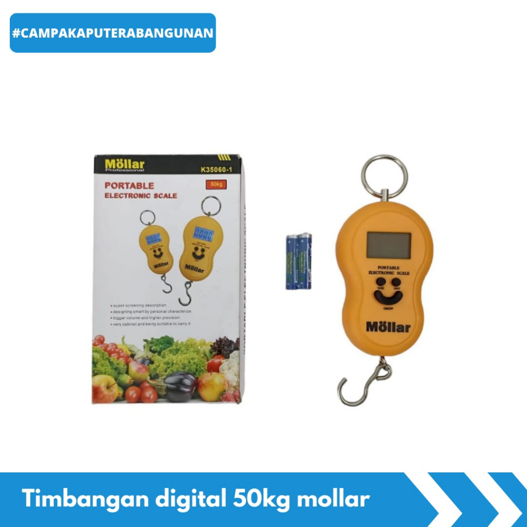 Jual Timbangan Gantung Mollar 50kg Digital Scale Timbangan Besot Murah Portable Elektronik 50 kg ...