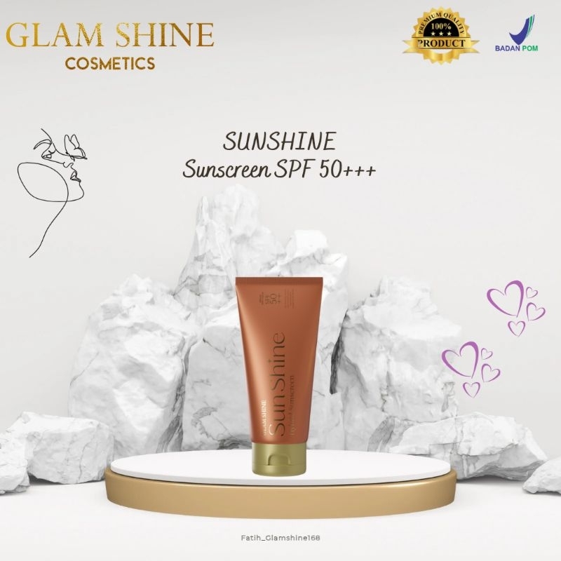 Jual GLAM SHINE - SUNSHINE HYBRID SUNSCREEN SPF 50+++ | Shopee Indonesia