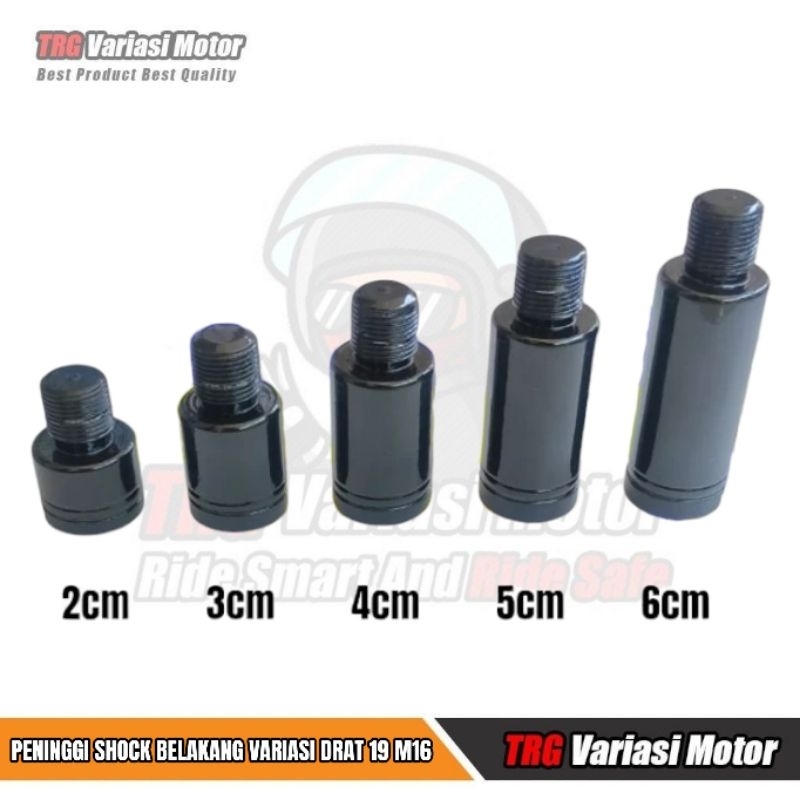 Jual Peninggi Shock Belakang Drat 19 M16 Black Edition PNP Matic Bebek Sport | Shopee Indonesia