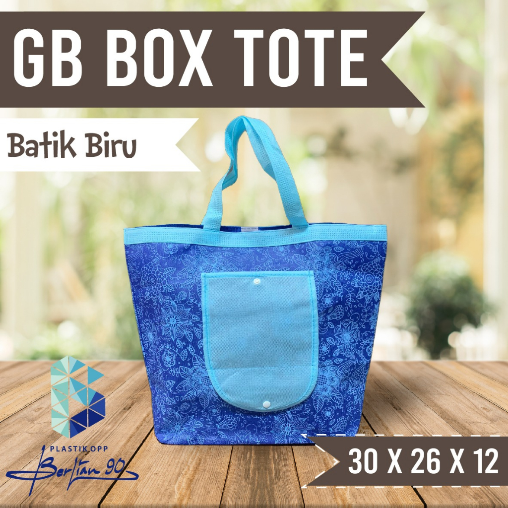 Jual Goodie Bag Box Tote Bag Box 30x26x12 cm Motif Bunga ada Kantong Di ...