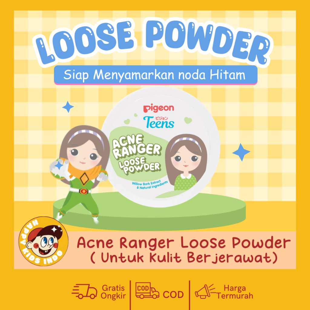Jual PIGEON TEENS ACNE RANGER LOOSE POWDER 12Gr - Bedak Tabur | Shopee ...